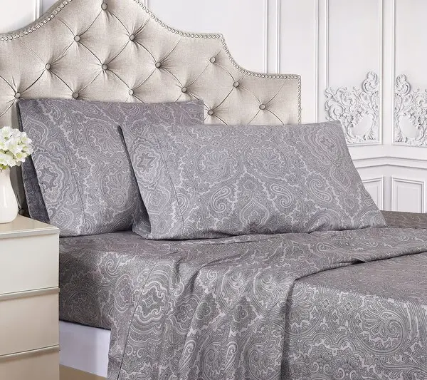 SUPERIOR Paisley 600-thread Count Cottonblend S Eet Set, Queen