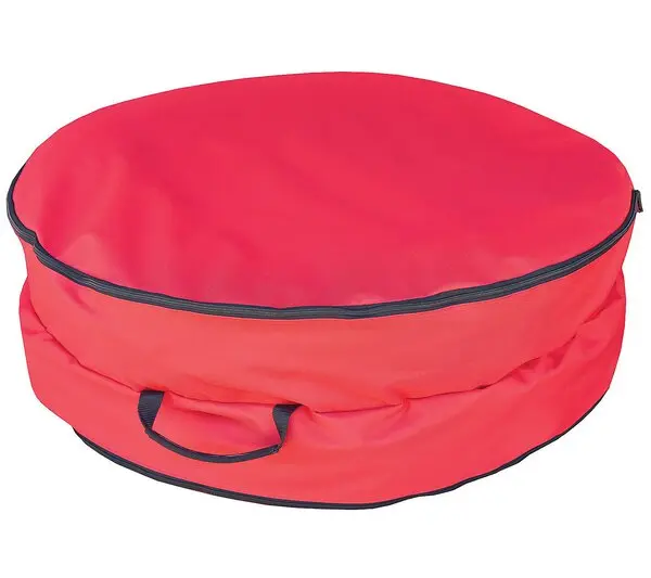 NORTHLIGHT 2-in-1 Red Zip-up Garland & Wreath Torage