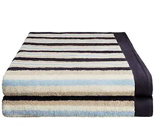 SUPERIOR Stripe Long Staple Combed Cotton Soft Ath Towel