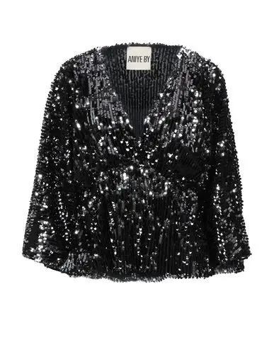 ANIYE BY Sequin Tulle Top - Black