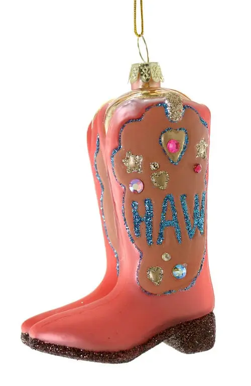 CODY FOSTER & CO Cody Foster Yee Haw Cowboy Boot Ornament