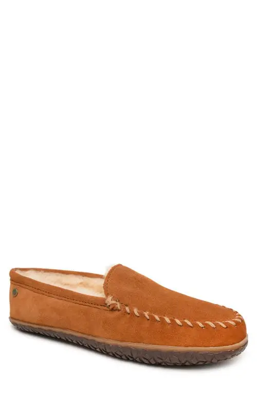 Minnetonka Tobie Water-resistant Shearling-lined Slippers - Brown
