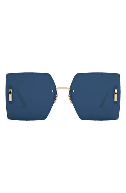 Dior 30montaigne S7u 64mm Oversize Square Sunglasses - Gold Dh/blue
