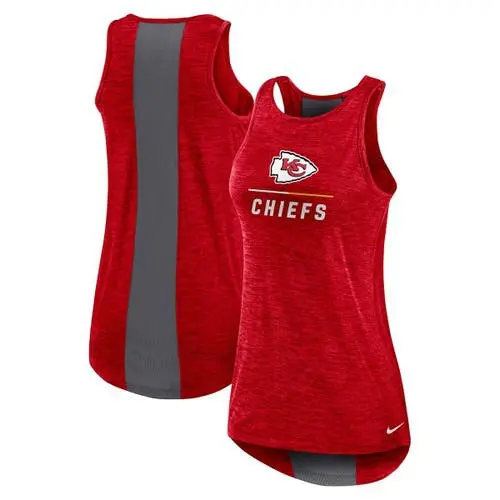 Nike Kansas City Chiefs High Neck Performance Tank Top - Red | Editorialist