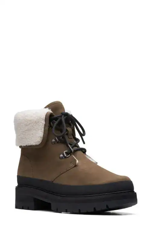 Buy Clarks Clarks Orianna Turn Lug Sole Bootie - Dark Olive Wlined At ...
