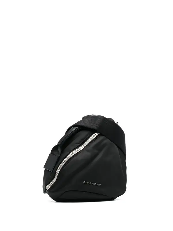 Givenchy Logo-Lettering Messenger Bag - Black | Editorialist