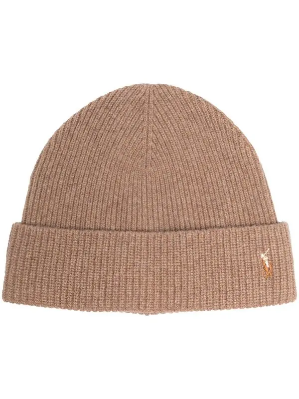 Ralph Lauren Polo Pony Motif Beanie - Neutrals