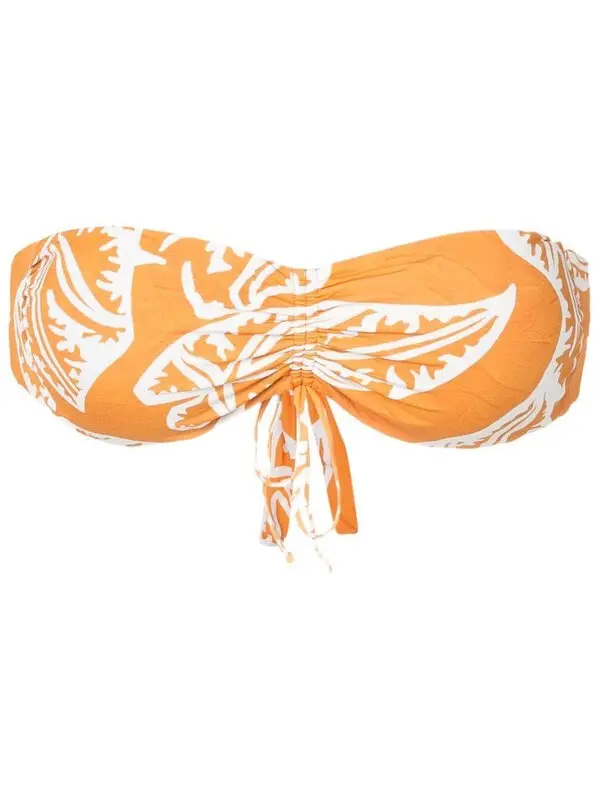 CLUBE BOSSA Percy Graphic-print Bikini Top - Orange