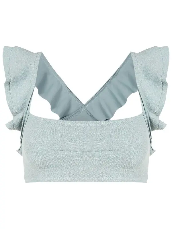 CLUBE BOSSA Jasper Square Neck Bikini Top - Blue