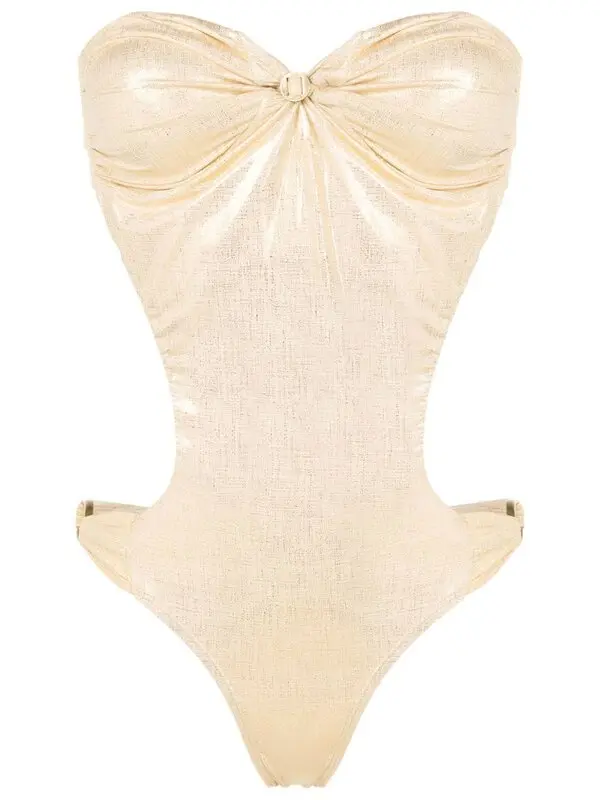 AMIR SLAMA Metallic Cut-out Swimsuit