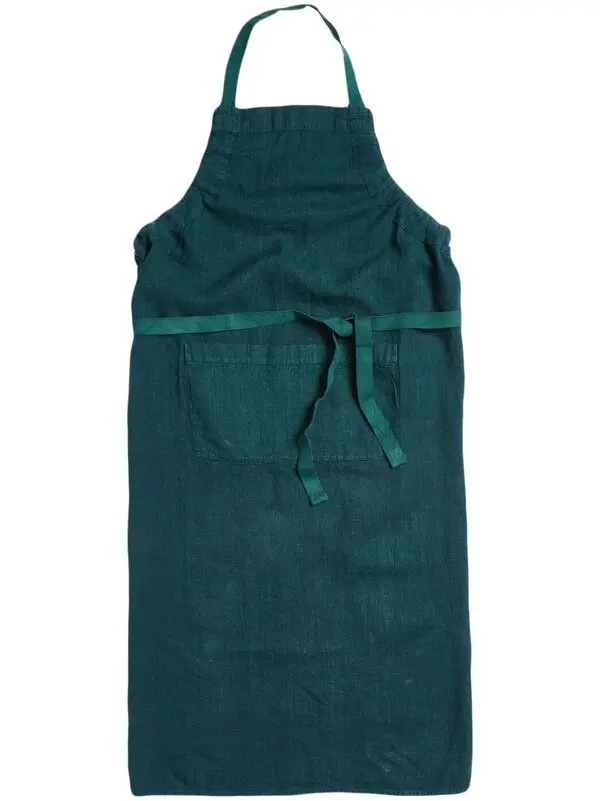 ONCE MILANO Linen Kitchen Apron - Green