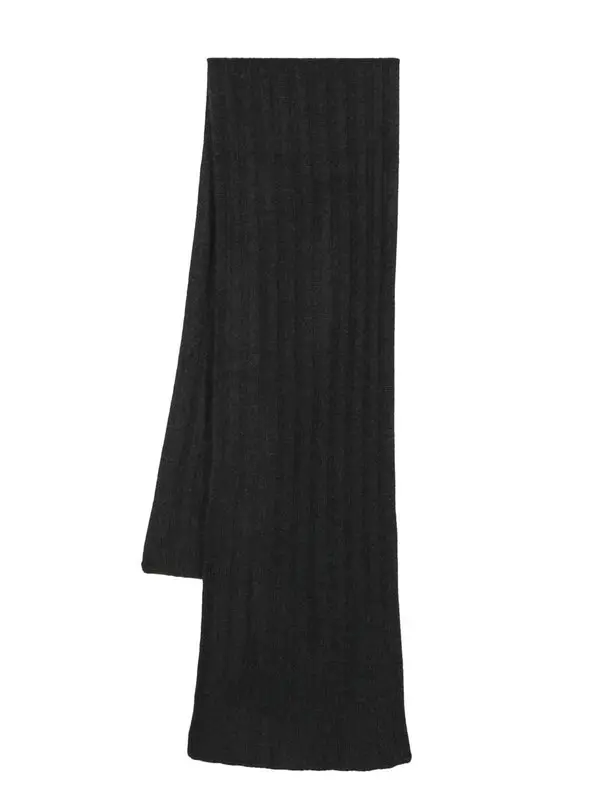 JOSEPH Fine Ribbed-knit Scarf - Grey