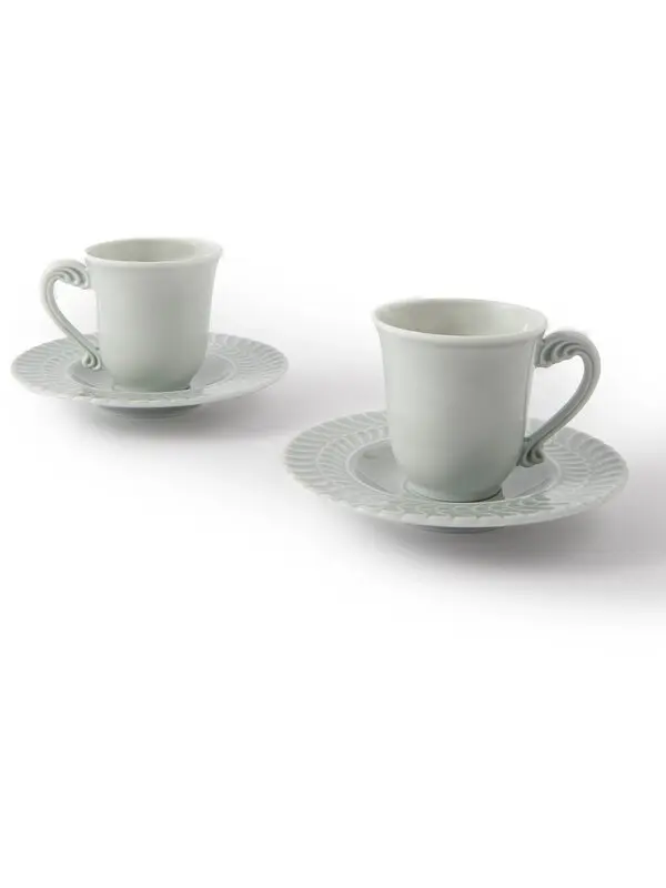 Buccellati Set Of Two Porcelain Coffee Cups