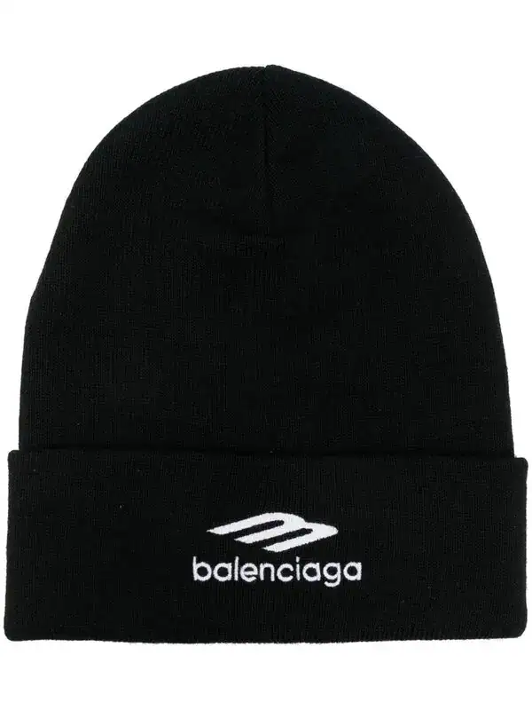 Balenciaga 3b Sports Icon Beanie In Black - 35% Off | Editorialist