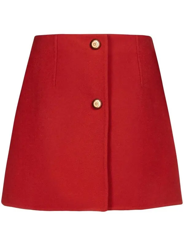FERRAGAMO Cashmere-blend A-line Mini Skirt
