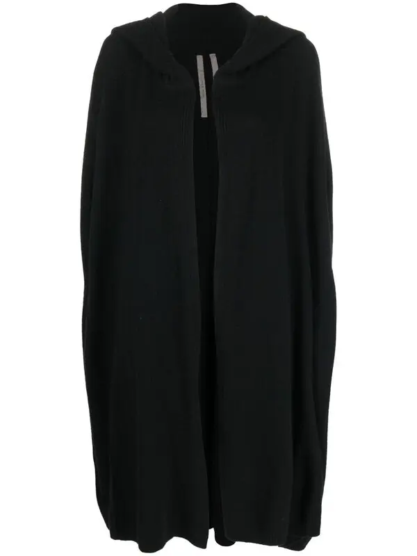 Rick Owens Hooded Knitted Cardigan Coat