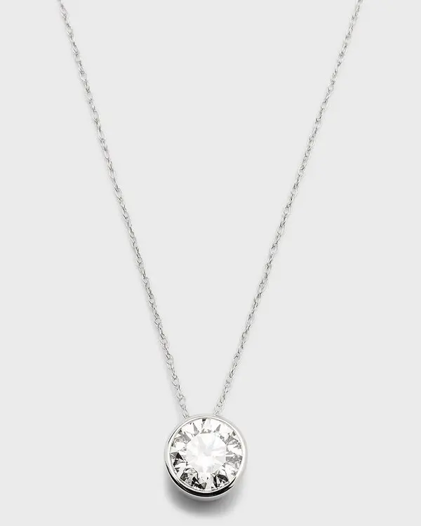Neiman Marcus 18k Lab Grown Round Diamond Pendant - White Gold