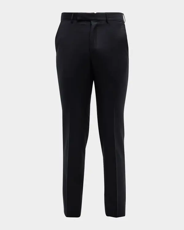 Zegna Trofeo Slim-straight Trousers - Navy Solid
