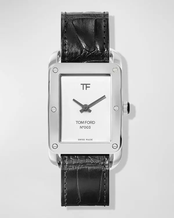 TOM FORD Tom Ford N.003 Watch, Stainless Steel With Alligator Strap ...