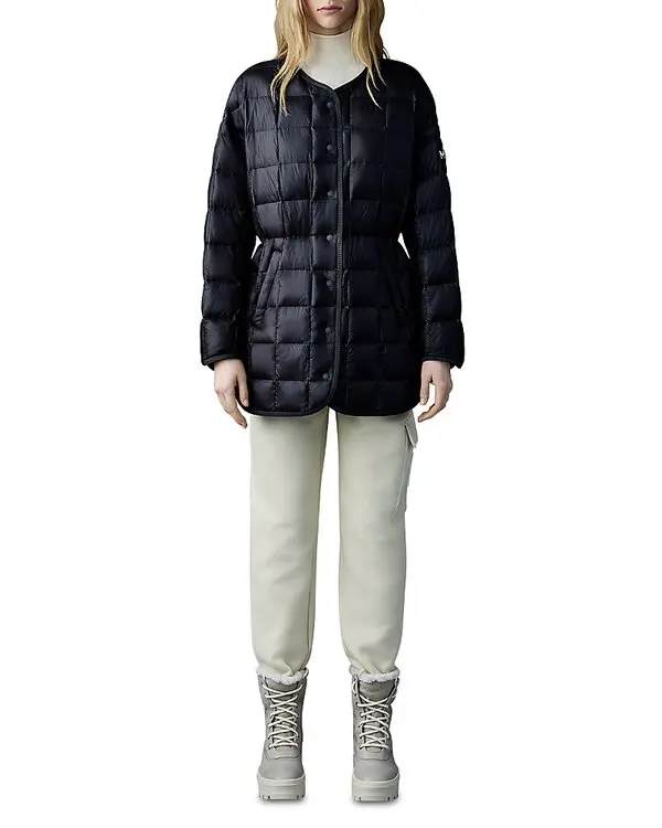 Mackage Collarless Puffer Coat - Black | Editorialist