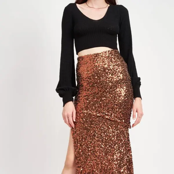 EMORY PARK Shelby Maxi Skirt - Brown | Editorialist