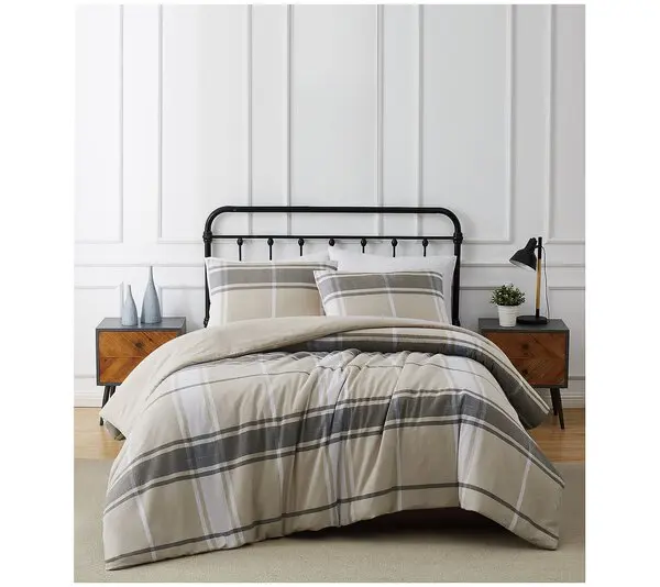 TRULY SOFT Preston Plaid King 3 Piece Flannel C Omforter Set