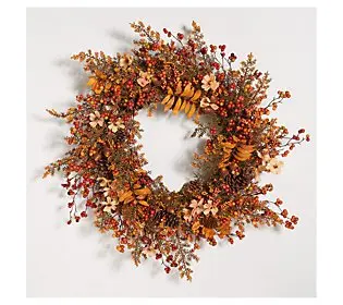SAFAVIEH Faux 31' Berry & Coreopsis Wreath