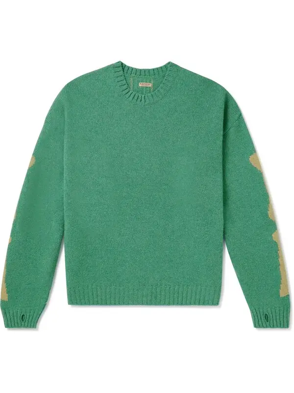 Kapital Intarsia Wool Sweater - Green