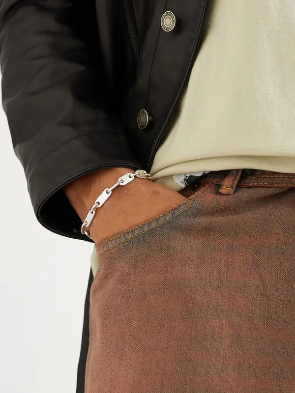 M. Cohen Monolinka Burnished Sterling Chain Bracelet
