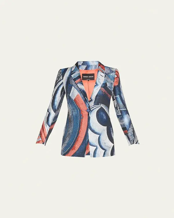 Giorgio Armani Geometric Jacquard Blazer