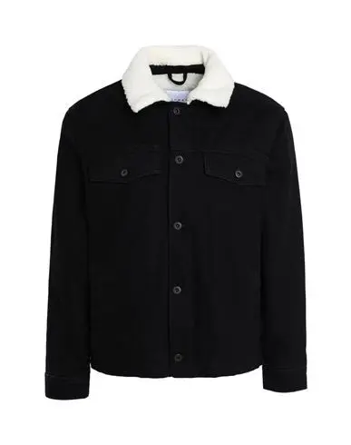 Topman Borg Collar Denim Trucker Jacket