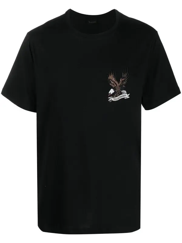 BILLIONAIRE Crest-logo Crew-neck T-shirt - Black