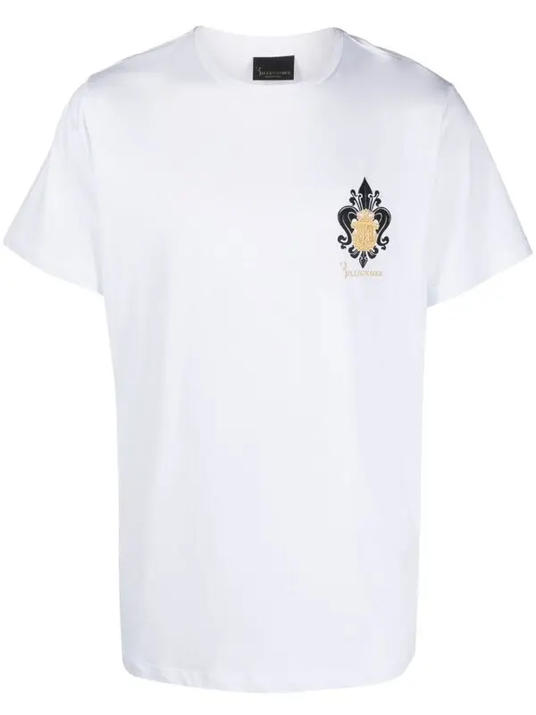 BILLIONAIRE Crest-logo Crew-neck T-shirt - White