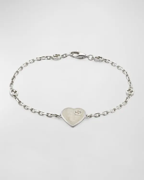 Gucci Sterling Silver Heart Bracelet - One-color