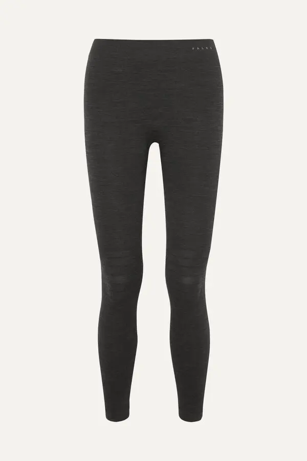 Falke Technical Stretch Wool-blend Leggings - Black