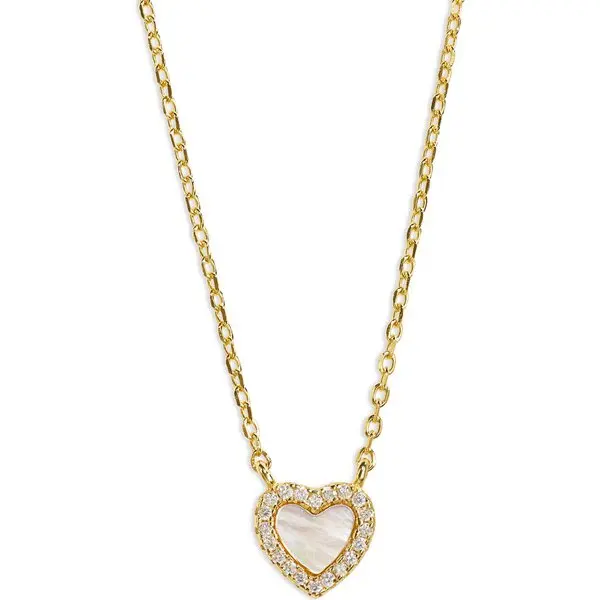 Argento Vivo Mother-of-pearl Heart Pendant Necklace