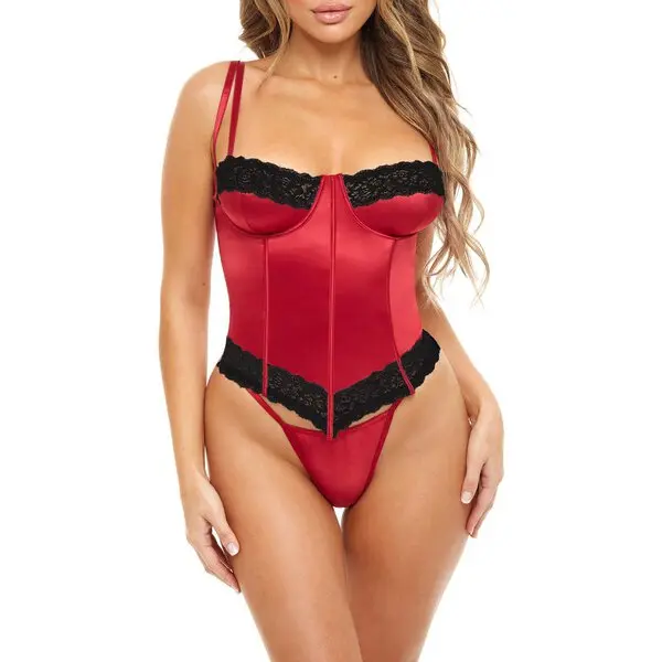 OH LA LA CHERI Tempest Underwire Corset & Thong Set