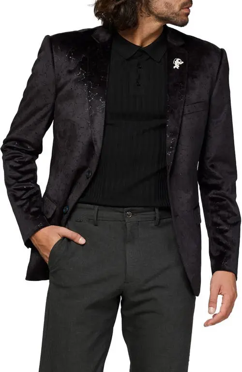 Opposuits Outer Space Velvet Sport Coat With Astronaut Pin