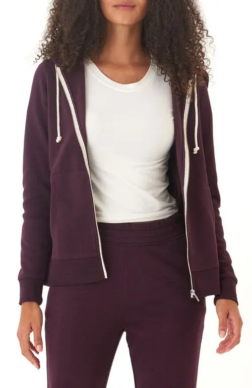 THREADS 4 THOUGHT Full Zip Hooded Jacket - Ultra Maroon