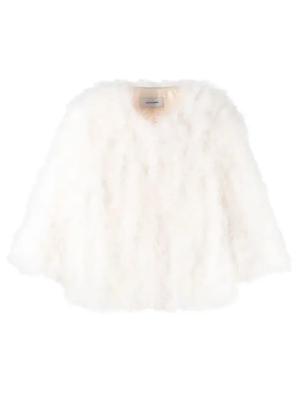 YVES SALOMON Feather-trimmed Jacket