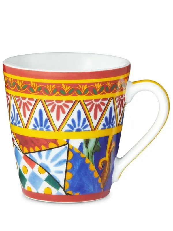 Dolce & Gabbana Carretto Siciliano Porcelain Mug - White