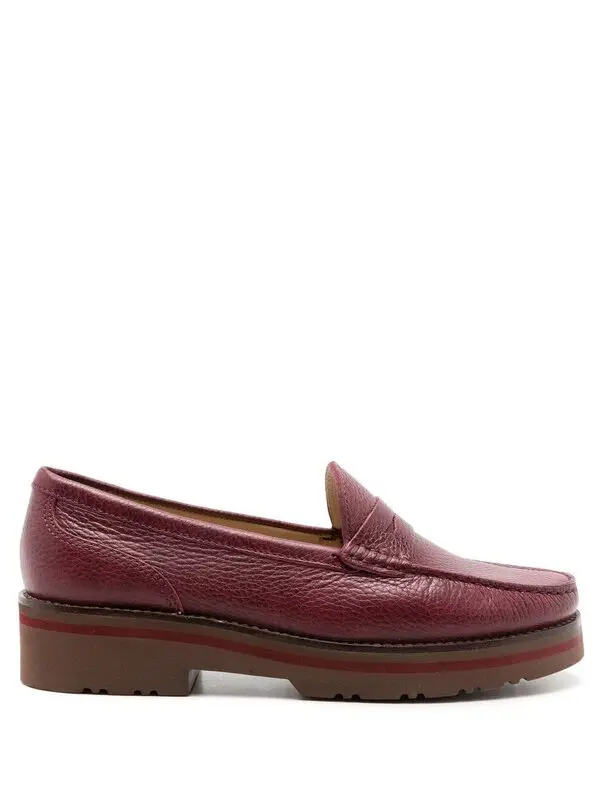 STUDIO CHOFAKIAN Verona Platform Loafers - Red