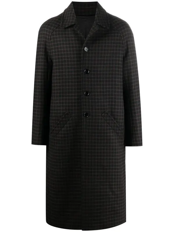 COURREGES Vichy Oversize Wool Coat