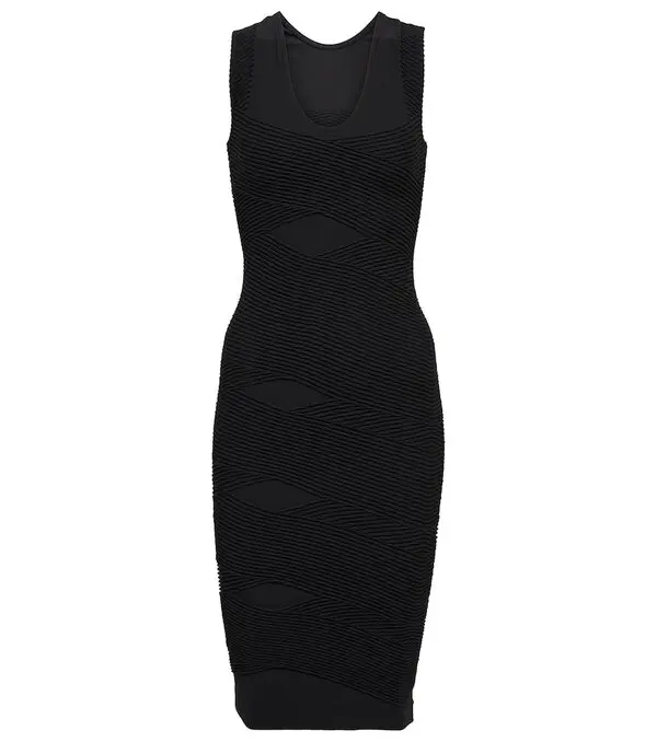 Wolford Shaping Pliss Knit Midi Dress In Black - 60% Off | Editorialist