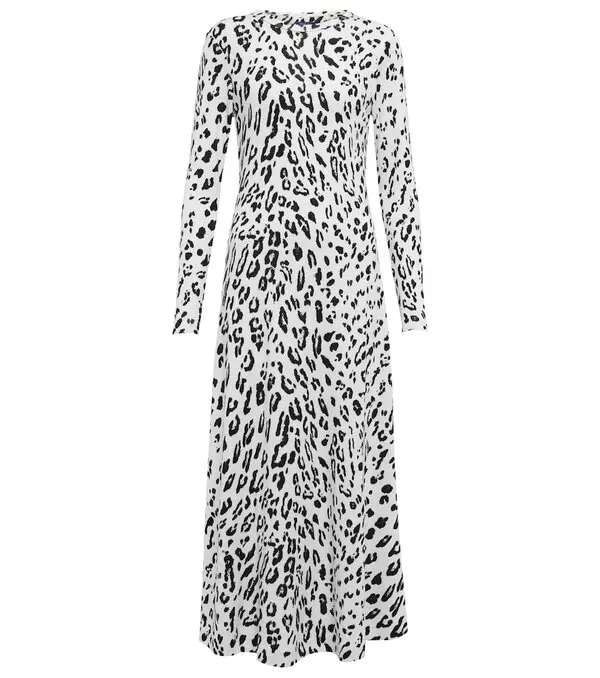 Ralph Lauren Leopard-print Wool-blend Maxi Dress