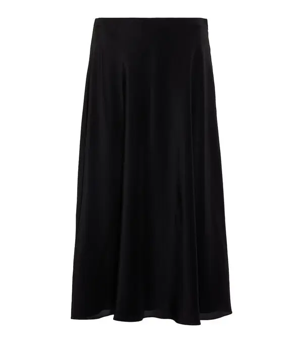 THE ROW Medela Silk Satin Midi Skirt