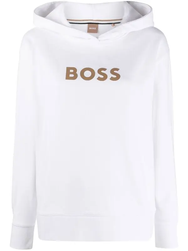 Hugo Boss Logo-print Hoodie - White