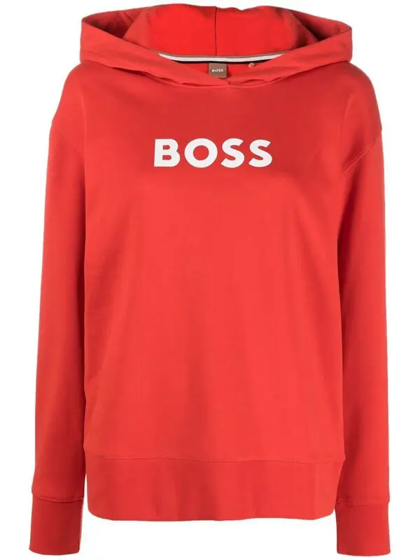 Hugo Boss Logo-print Hoodie - Red