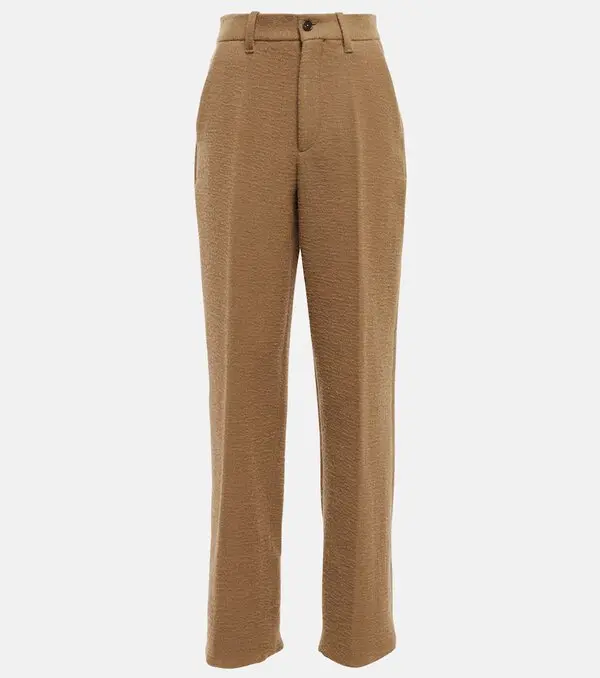 THE ROW Gustavo High-rise Wool-blend Pants - Beige