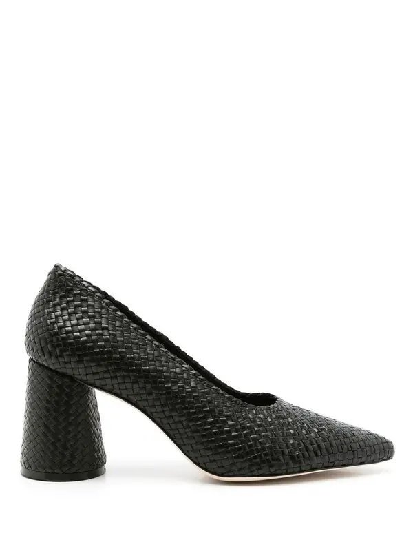 STUDIO CHOFAKIAN Liam 80mm Woven Pumps - Black